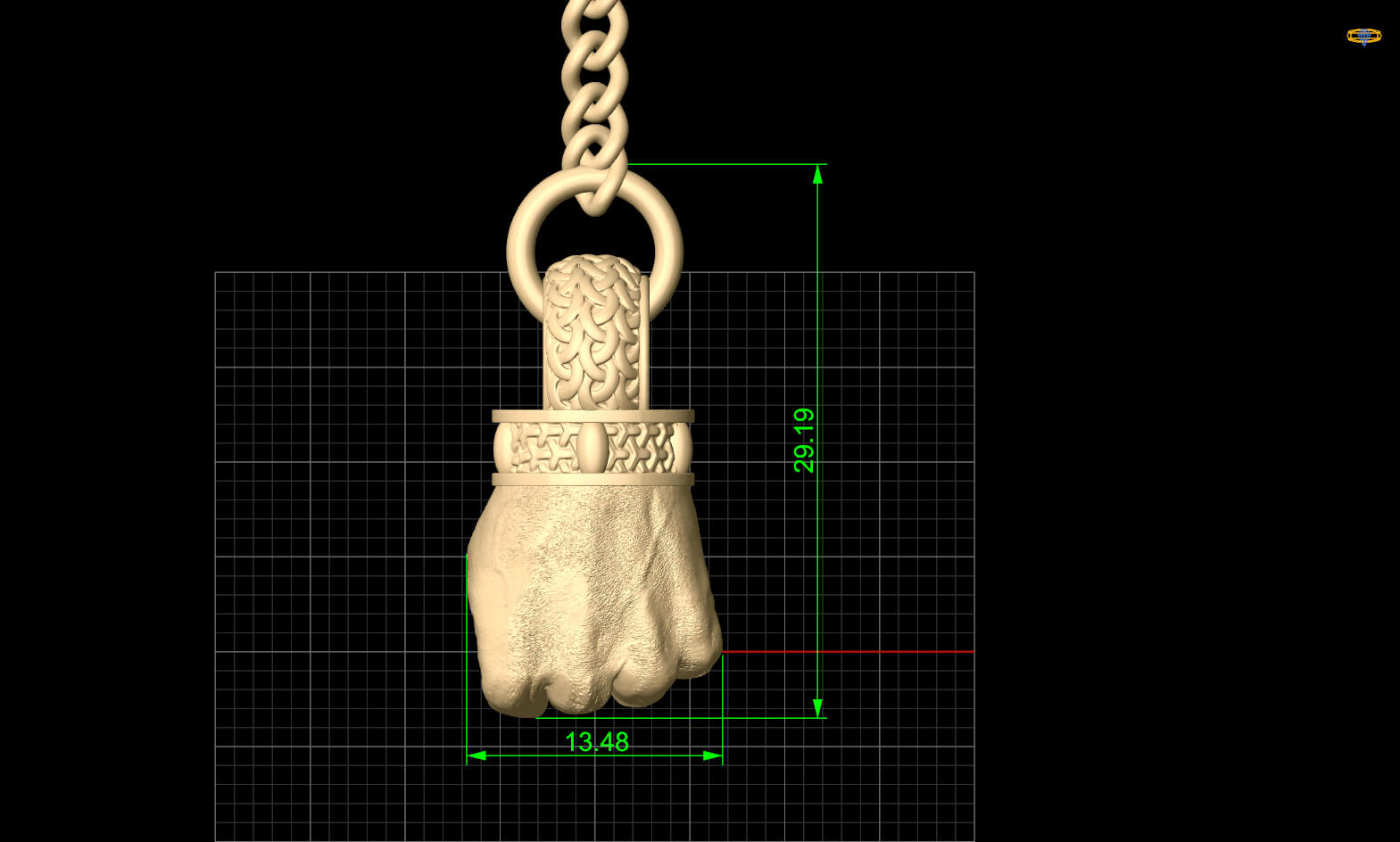 Punching Hand Fist Key Holder - 3D Model by ZaraHM