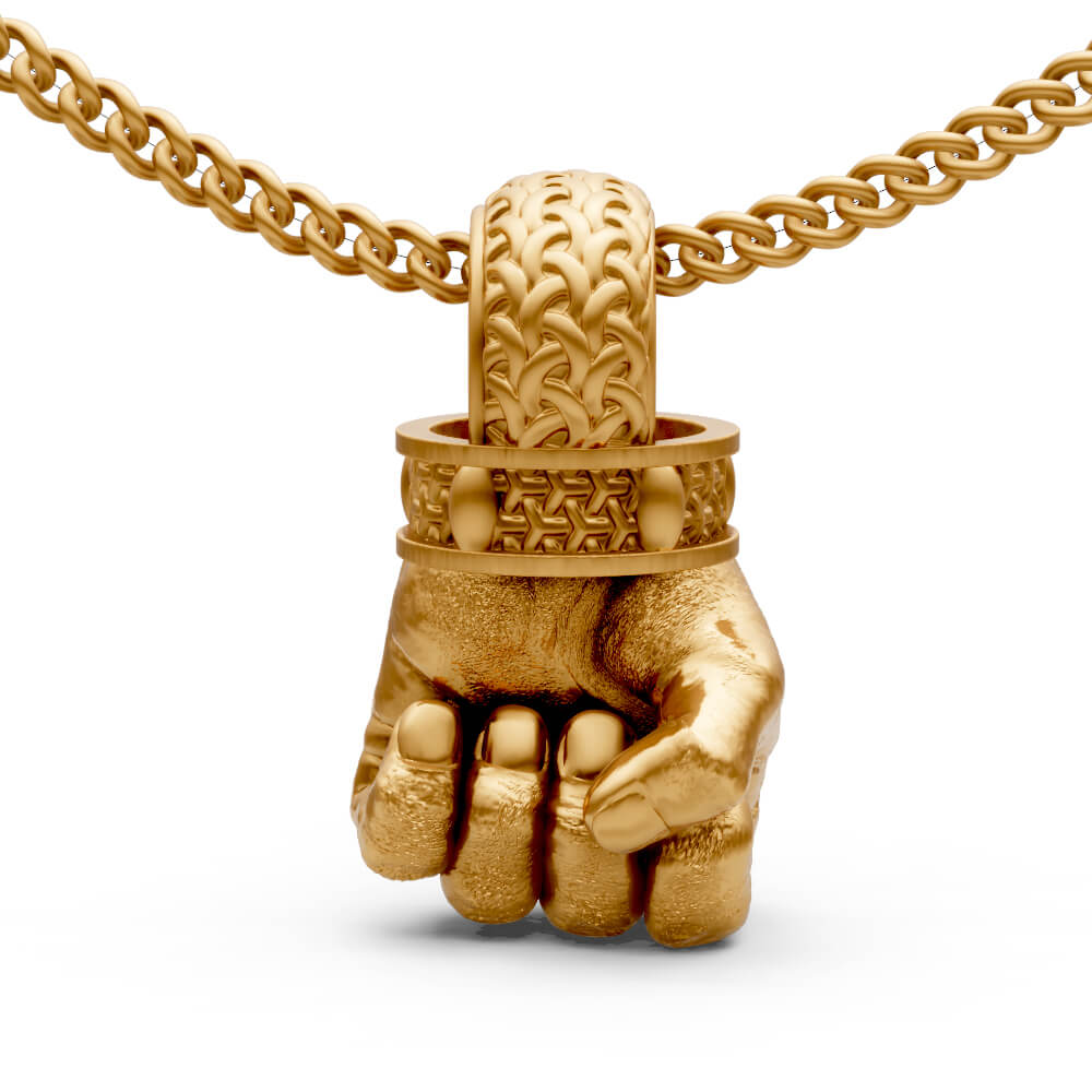 Punching Hand Fist Pendant - 3D Model by ZaraHM