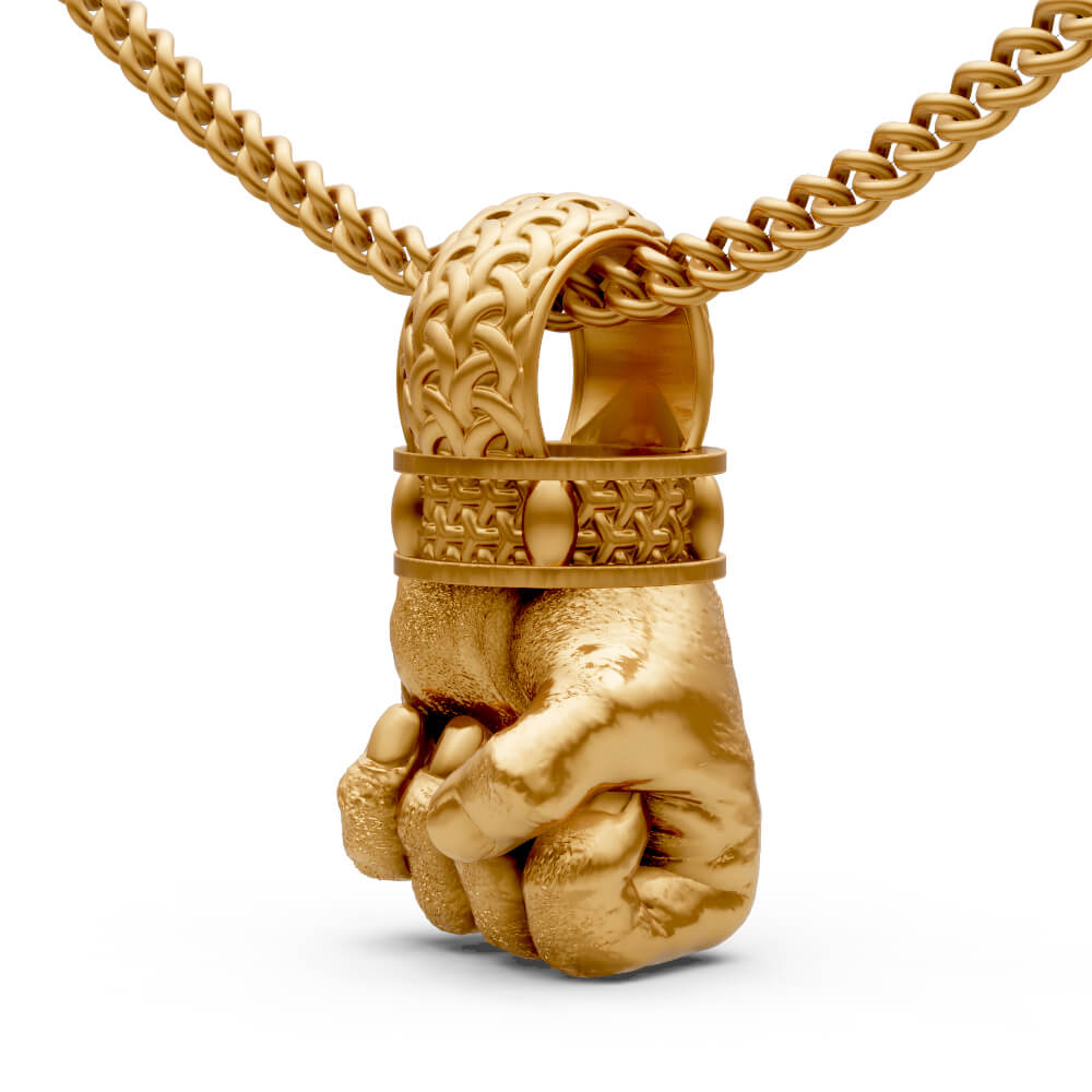 Punching Hand Fist Pendant - 3D Model by ZaraHM