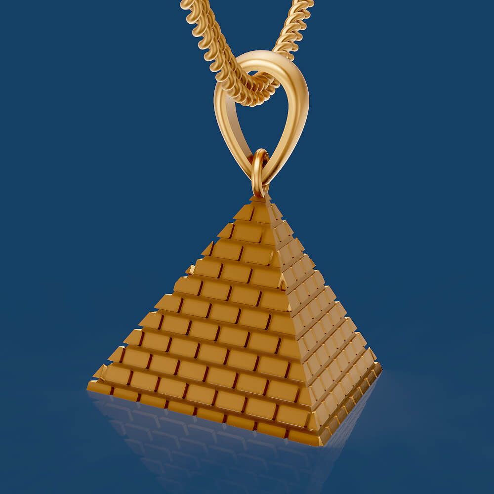 Pyramid Pendant - 3D Model by ZaraHM