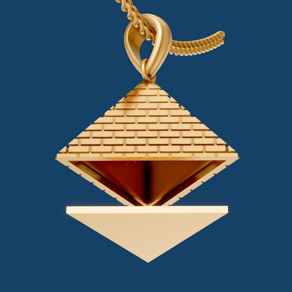Pyramid Pendant - 3D Model by ZaraHM