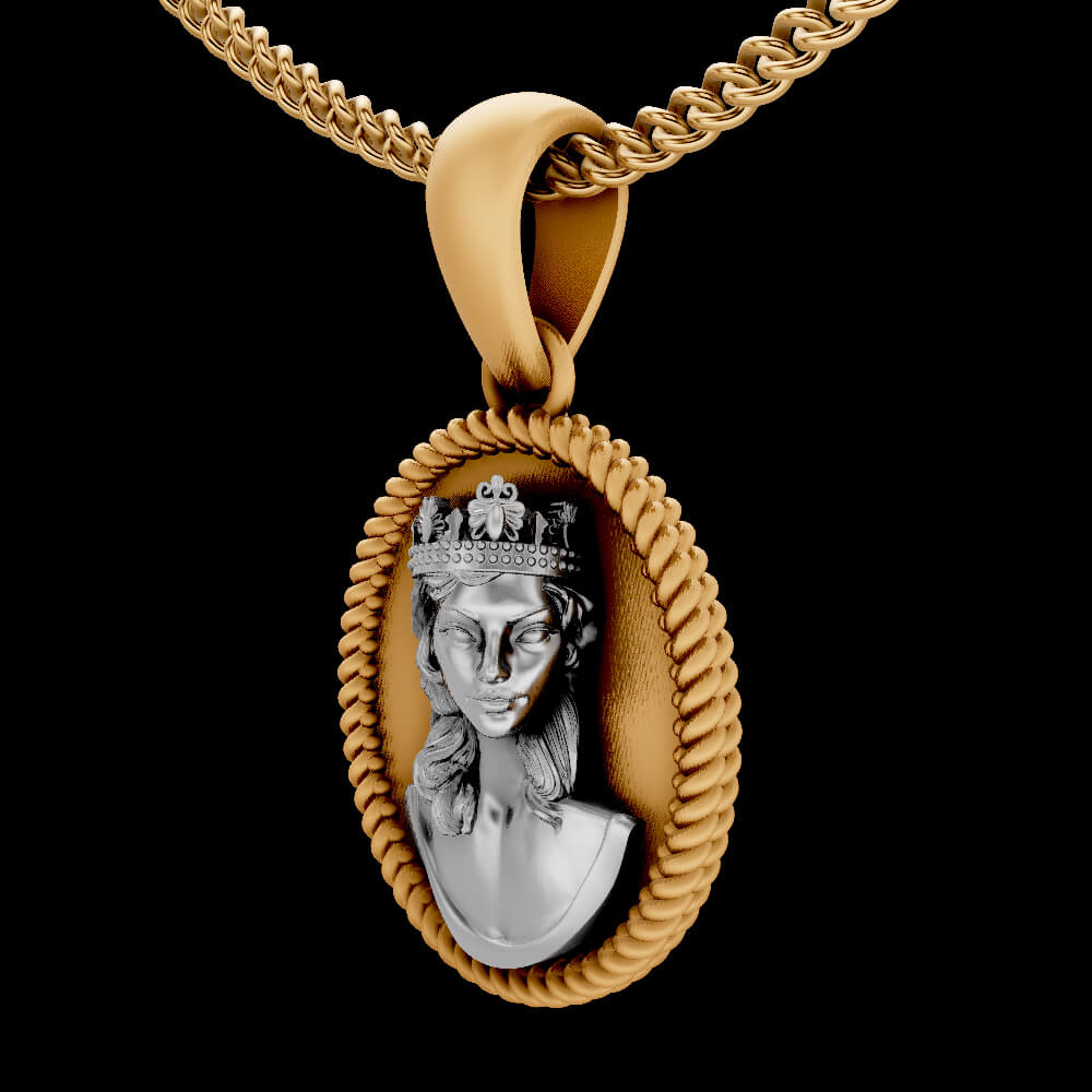 Queen Pendant - 3D Model by ZaraHM