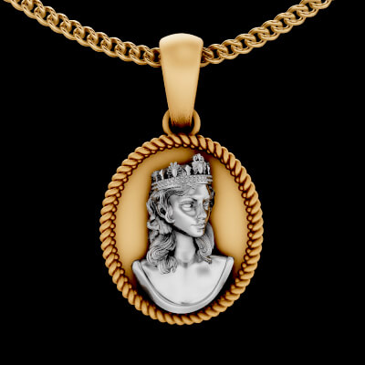 Queen Pendant - 3D Model by ZaraHM