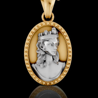 Queen Pendant - 3D Model by ZaraHM