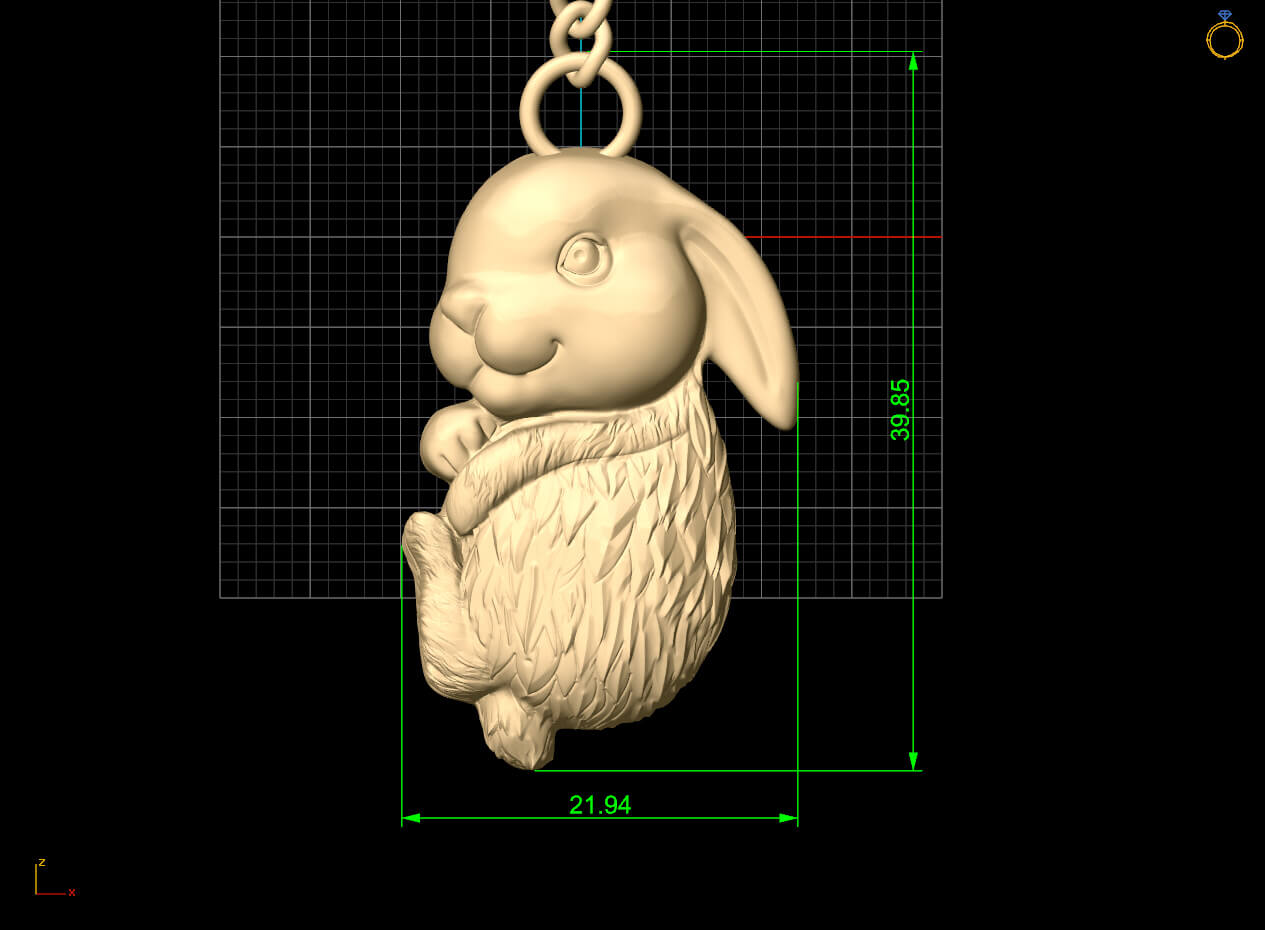 Rabbit Key Holder - 3D Model by ZaraHM