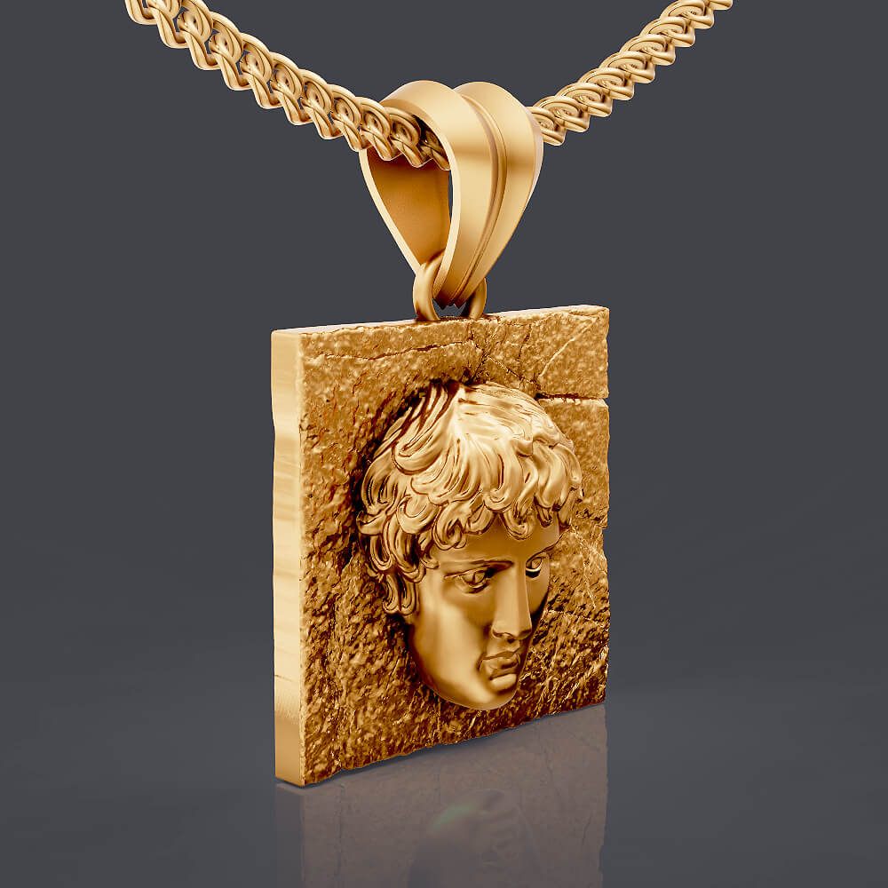 Renaissance Sculpture Greek Face Pendant - 3D Model by ZaraHM