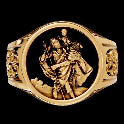 Saint Christopher Ring - 3D Model by ZaraHM