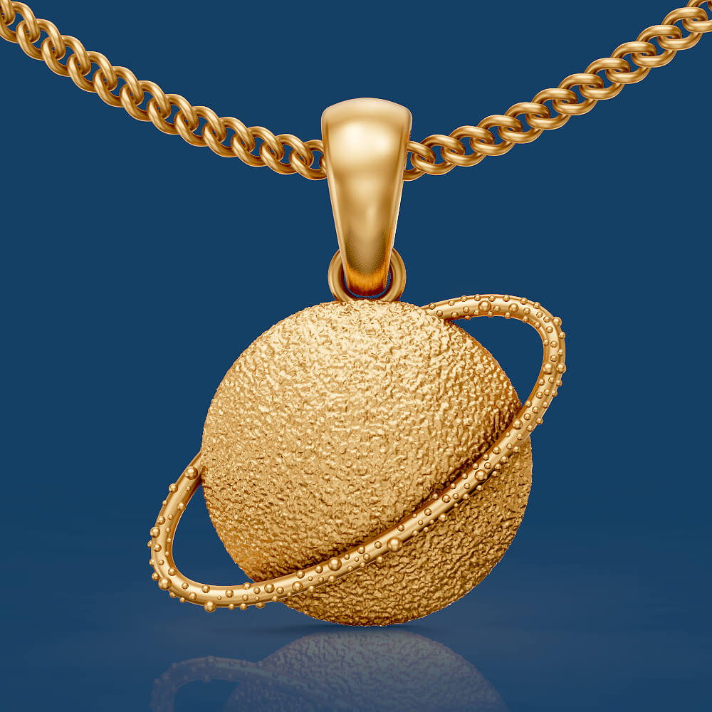 Satern Planet Pendant - 3D Model by ZaraHM