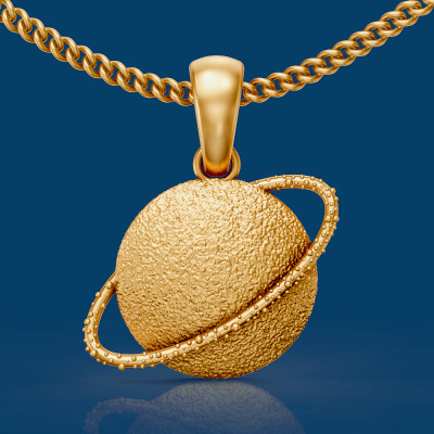 Satern Planet Pendant - 3D Model by ZaraHM