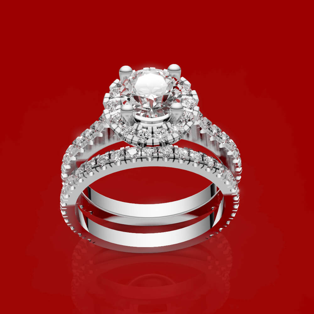 Set Ring Band - 3D Model by ZaraHM