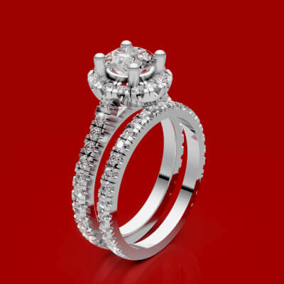 Set Ring Band - 3D Model by ZaraHM