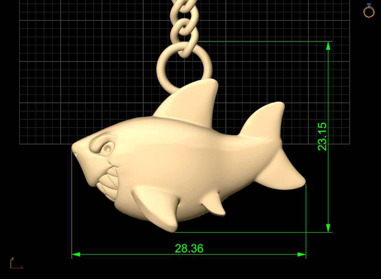 Shark Key Holder - 3D Model by ZaraHM