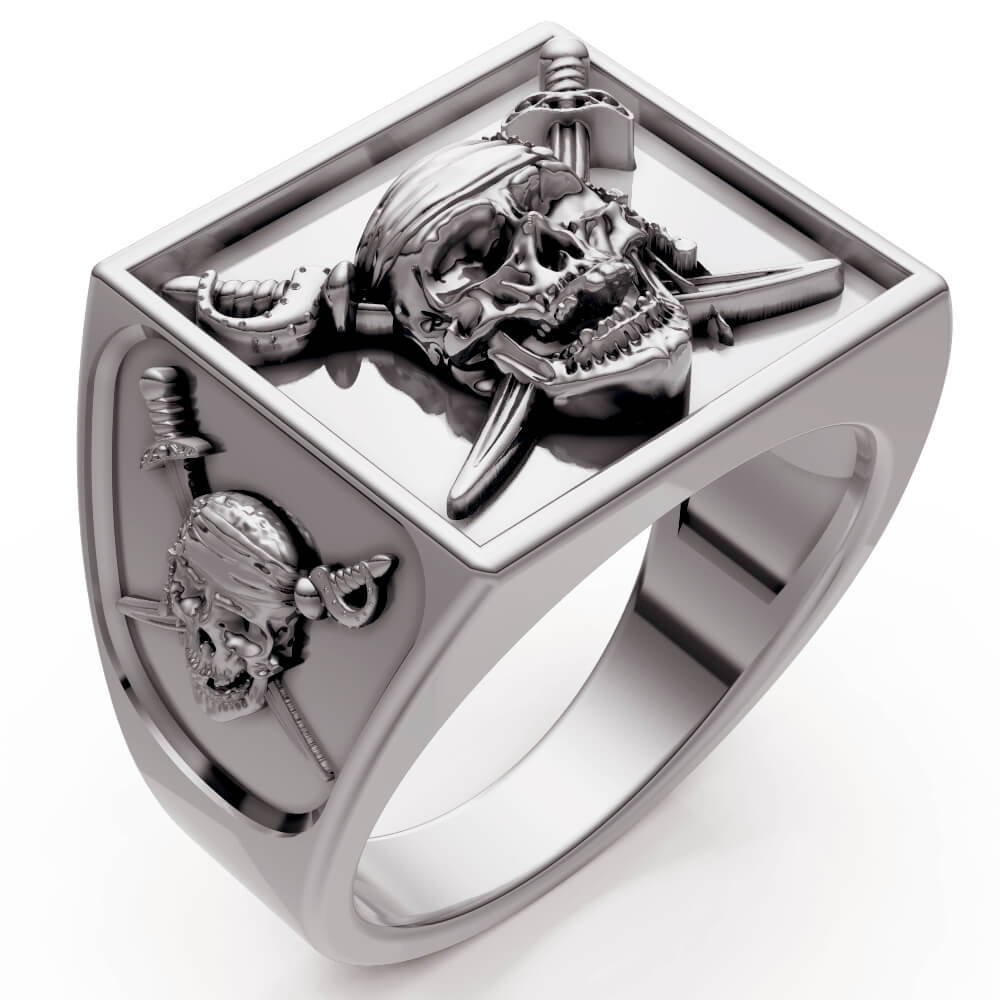 Skull Pirate Ring - 3D Model by ZaraHM