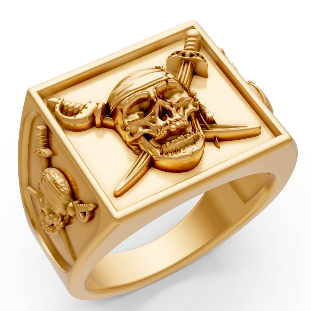 Skull Pirate Ring - 3D Model by ZaraHM