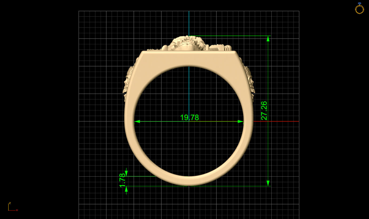 Skull Pirate Ring - 3D Model by ZaraHM