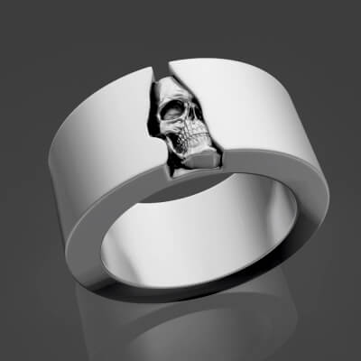 Skull man Ring - 3D Model by ZaraHM