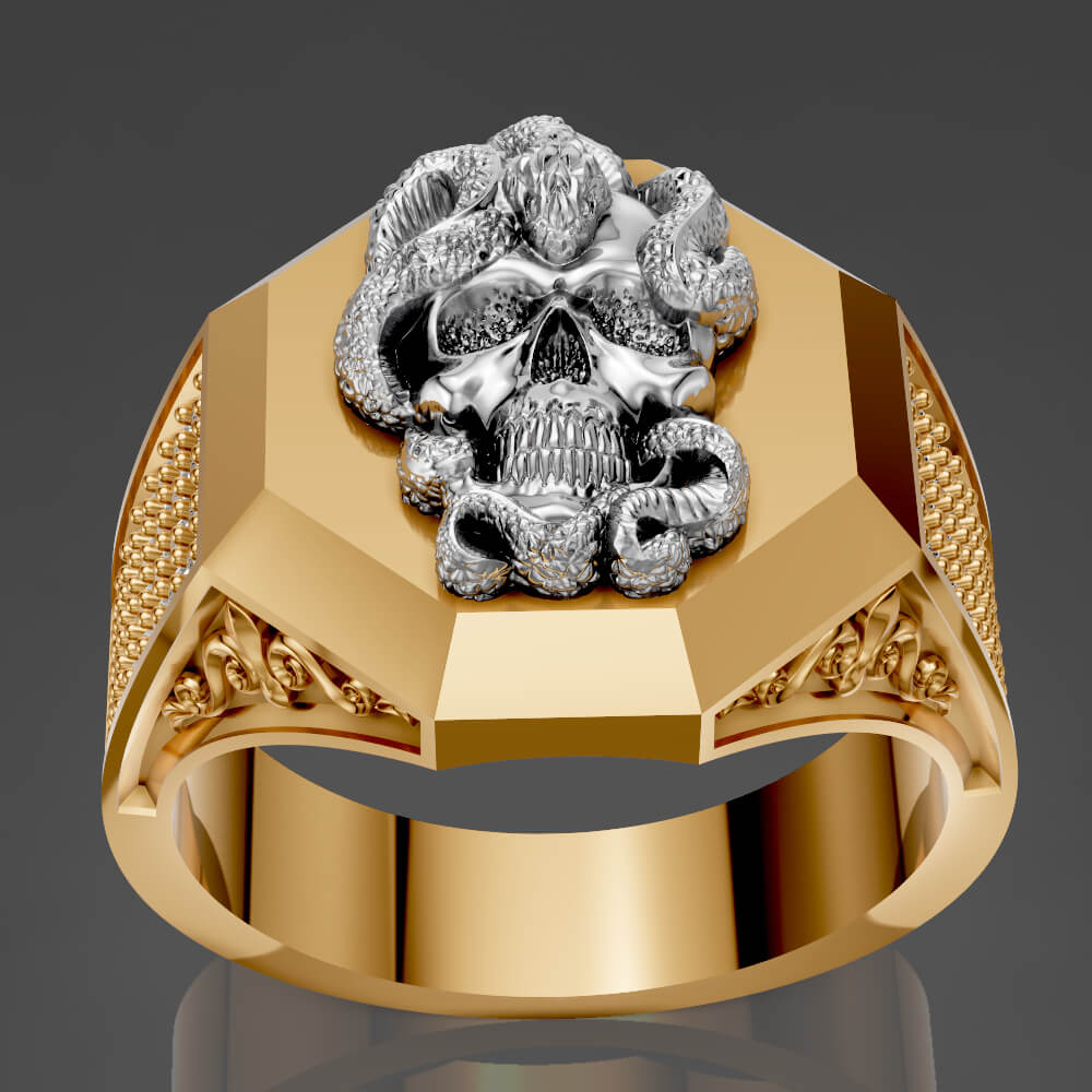 Skull Snake Ring - 3D Model by ZaraHM