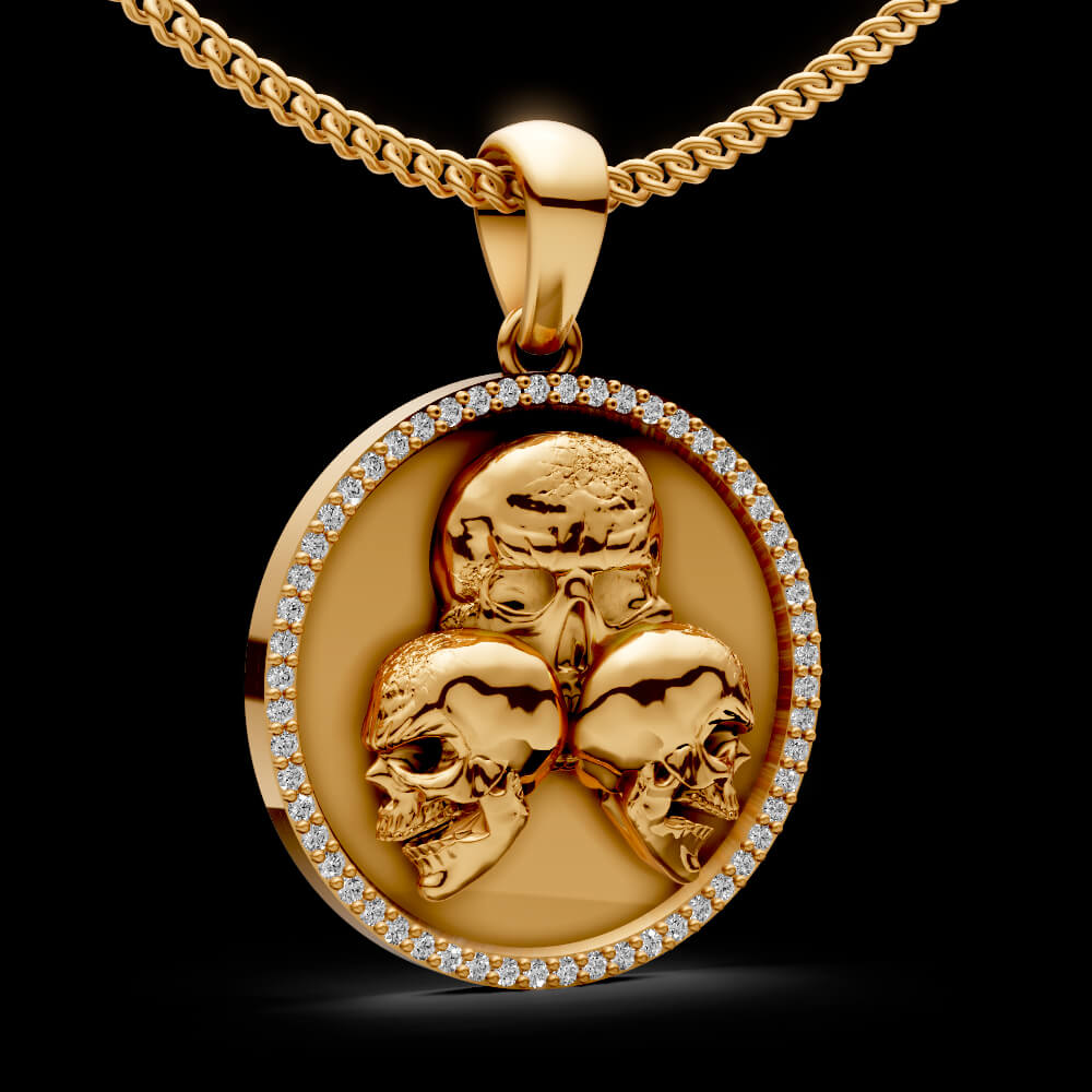 Skulls Pendant - 3D Model by ZaraHM