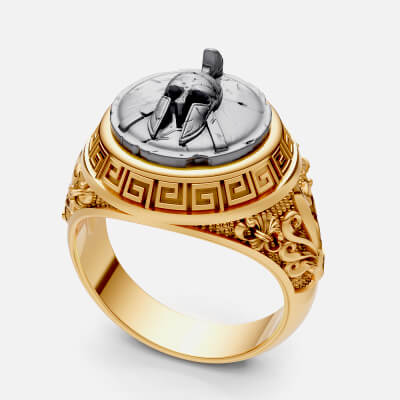 Spartacus Shield Ring - 3D Model by ZaraHM