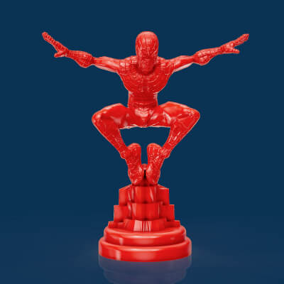 Spider Man Statue - 3D Model by ZaraHM