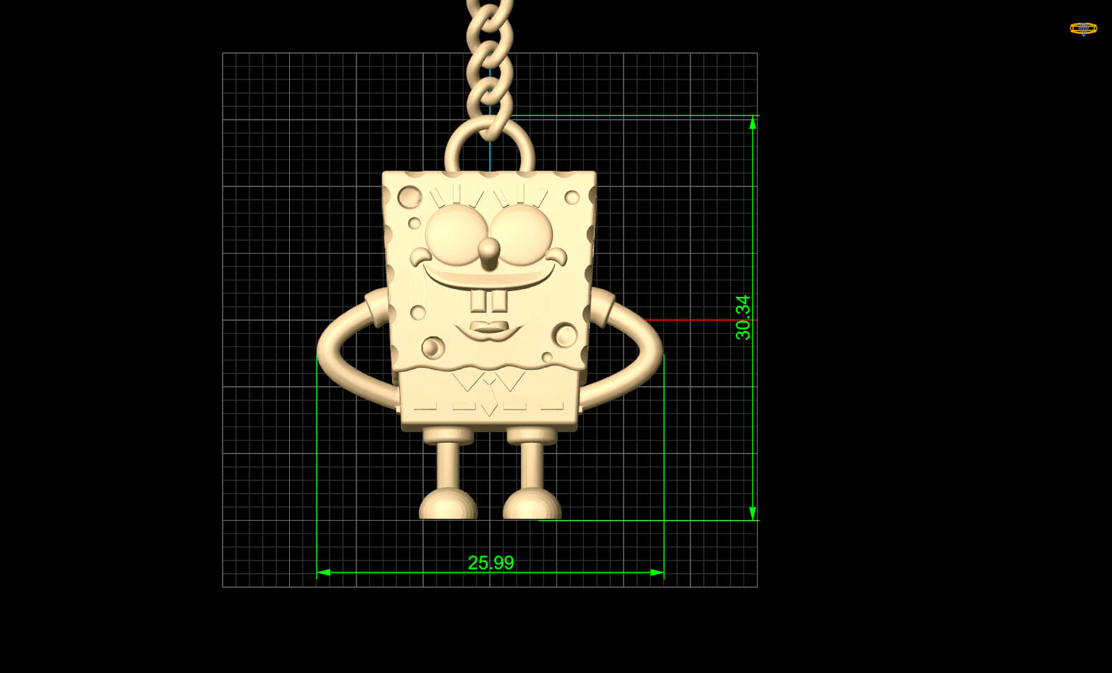 Sponge Bob Key Holder - 3D Model by ZaraHM