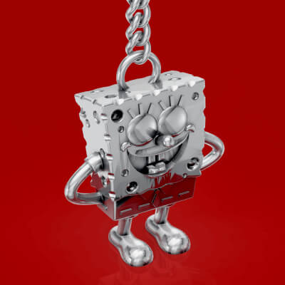 Sponge Bob Key Holder - 3D Model by ZaraHM