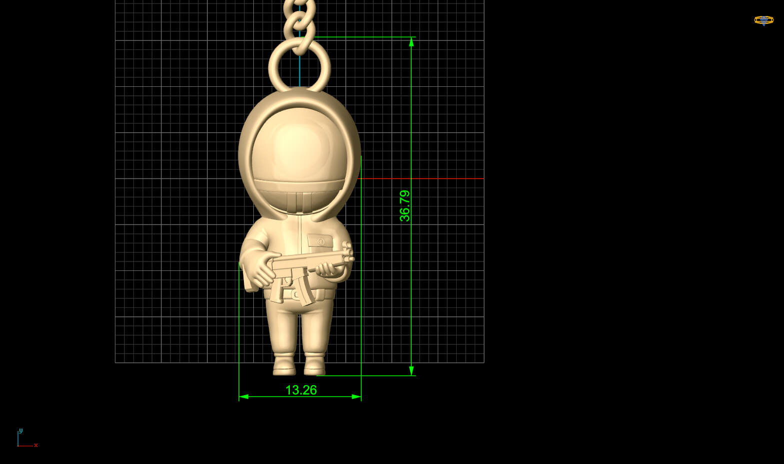 Squid Game Circle Pink Soldier Key Holder - 3D Model by ZaraHM