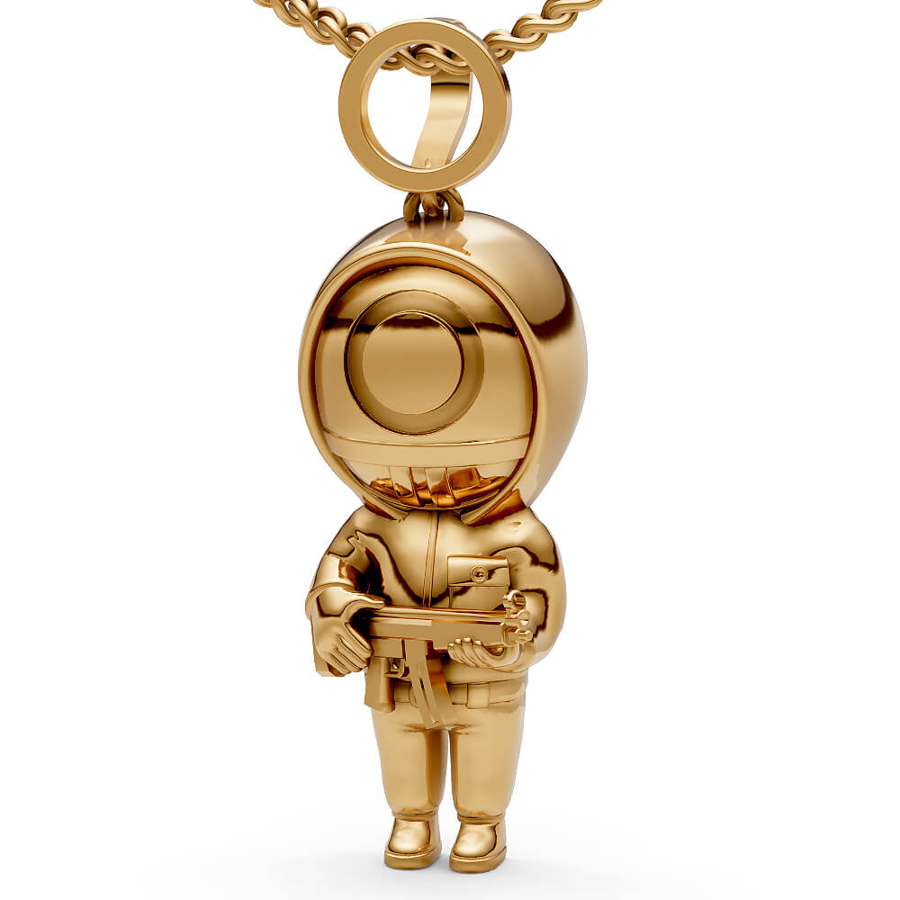 Squid Game Circle Pink Soldier Pendant - 3D Model by ZaraHM