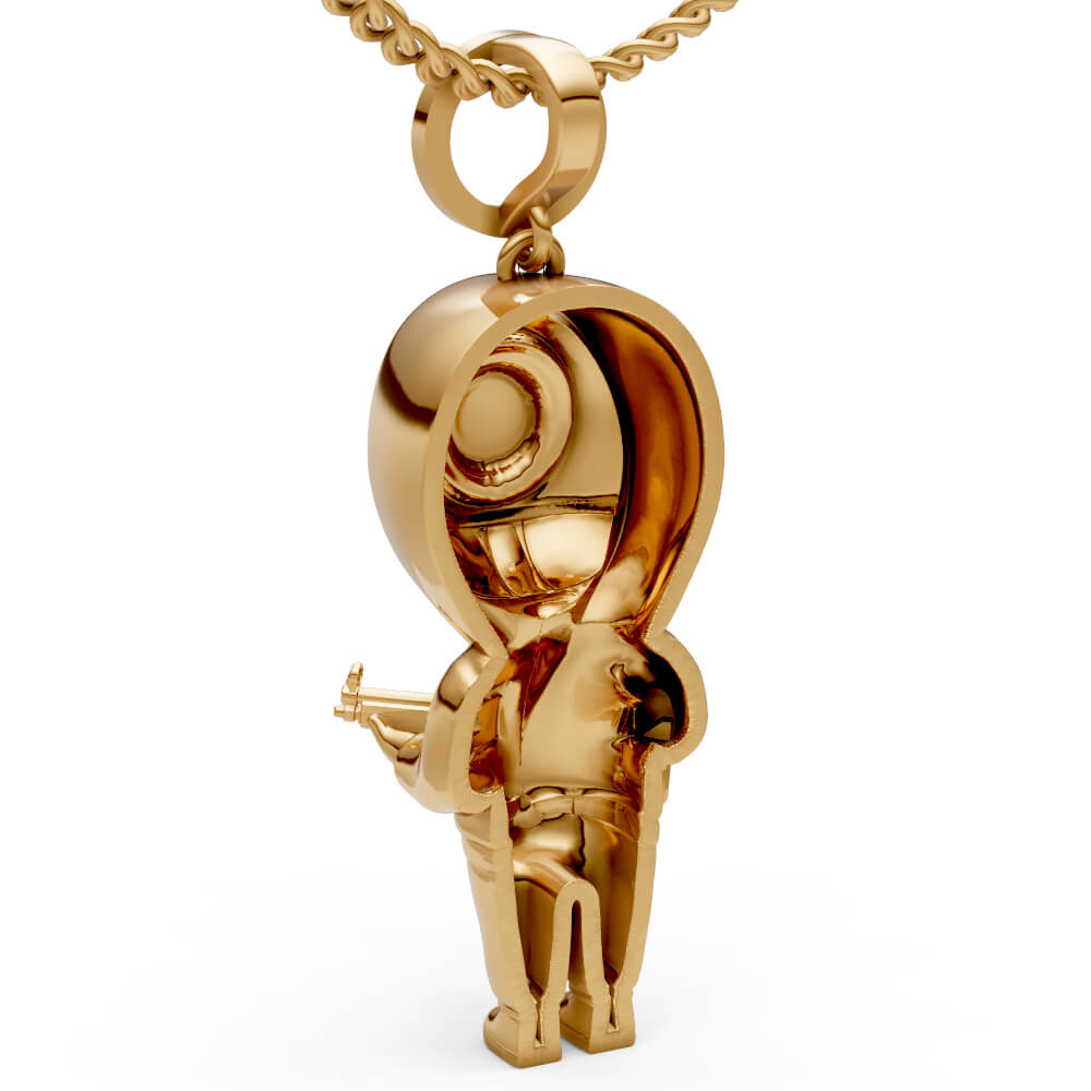 Squid Game Circle Pink Soldier Pendant - 3D Model by ZaraHM