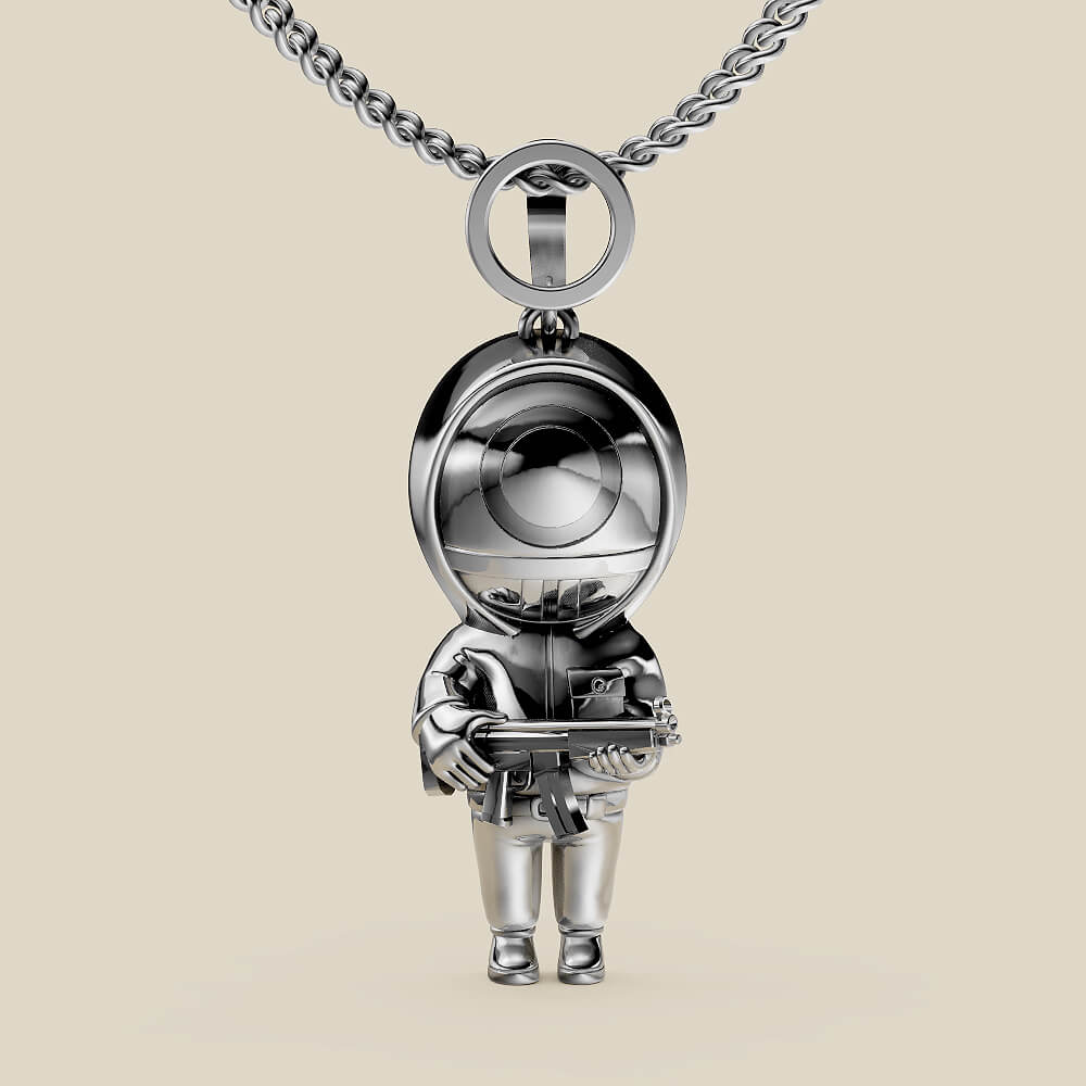 Squid Game Circle Pink Soldier Pendant - 3D Model by ZaraHM