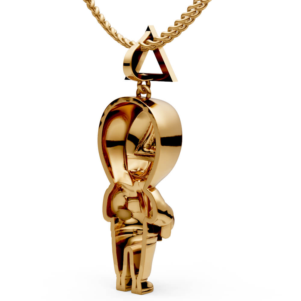 Squid Game Triangle Pink Soldier Pendant - 3D Model by ZaraHM