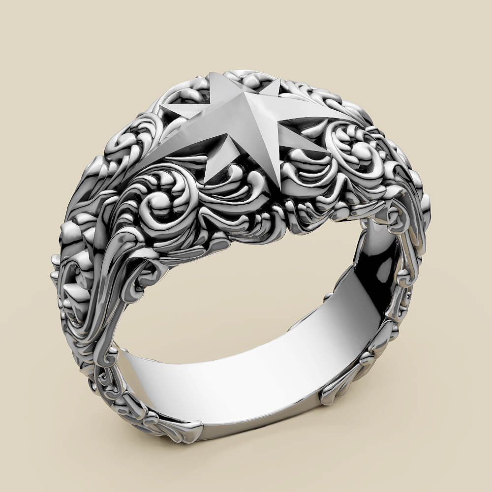 Star Man Ring - 3D Model by ZaraHM