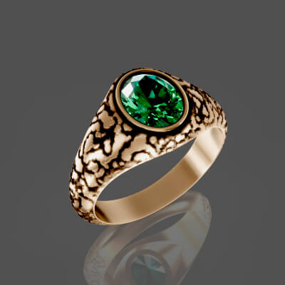 Stone Rock Ring - 3D Model by ZaraHM