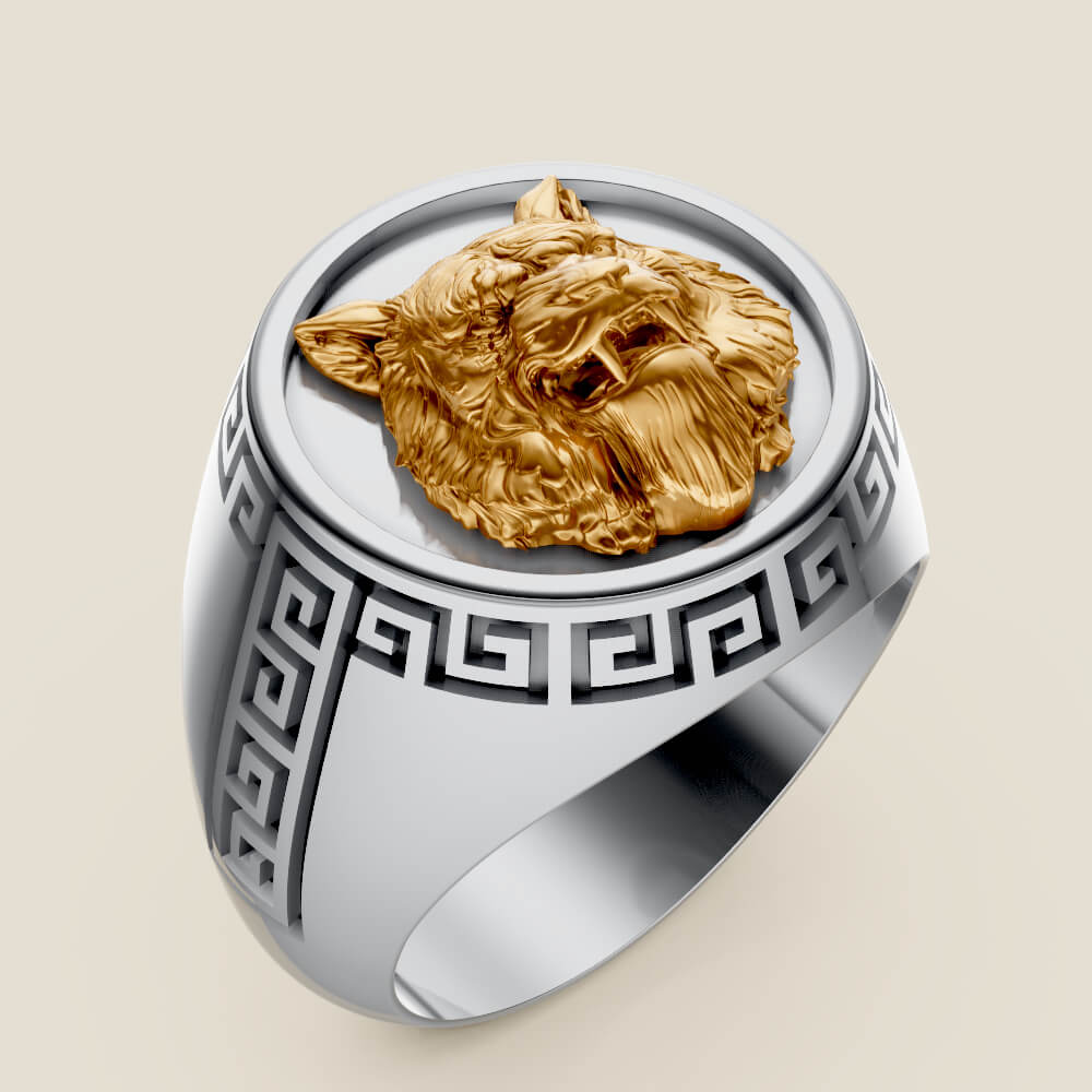 Tiger Man Ring - 3D Model by ZaraHM