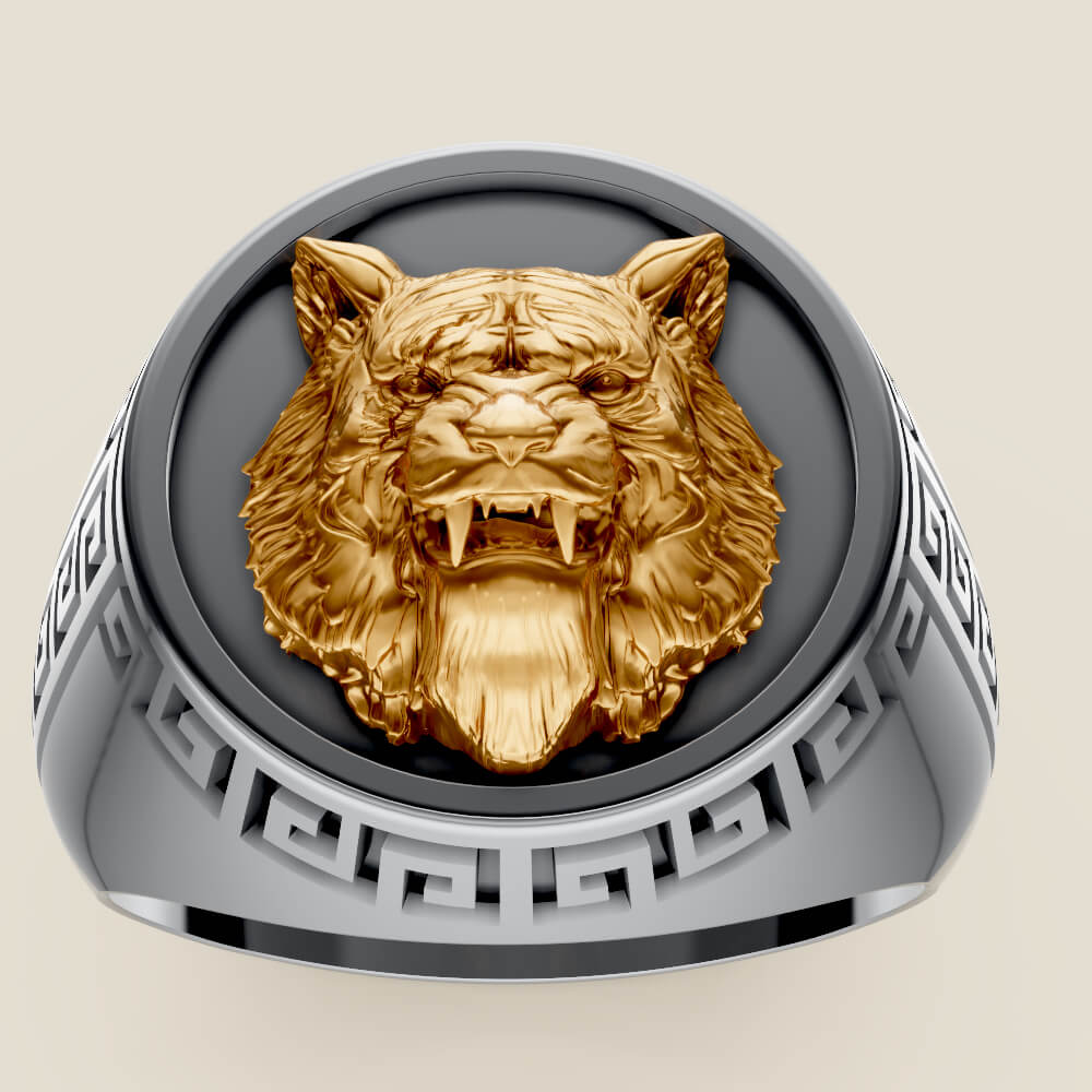 Tiger Man Ring - 3D Model by ZaraHM