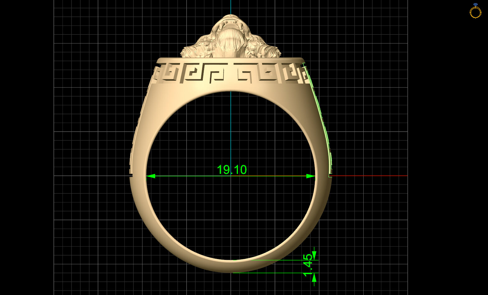 Tiger Man Ring - 3D Model by ZaraHM