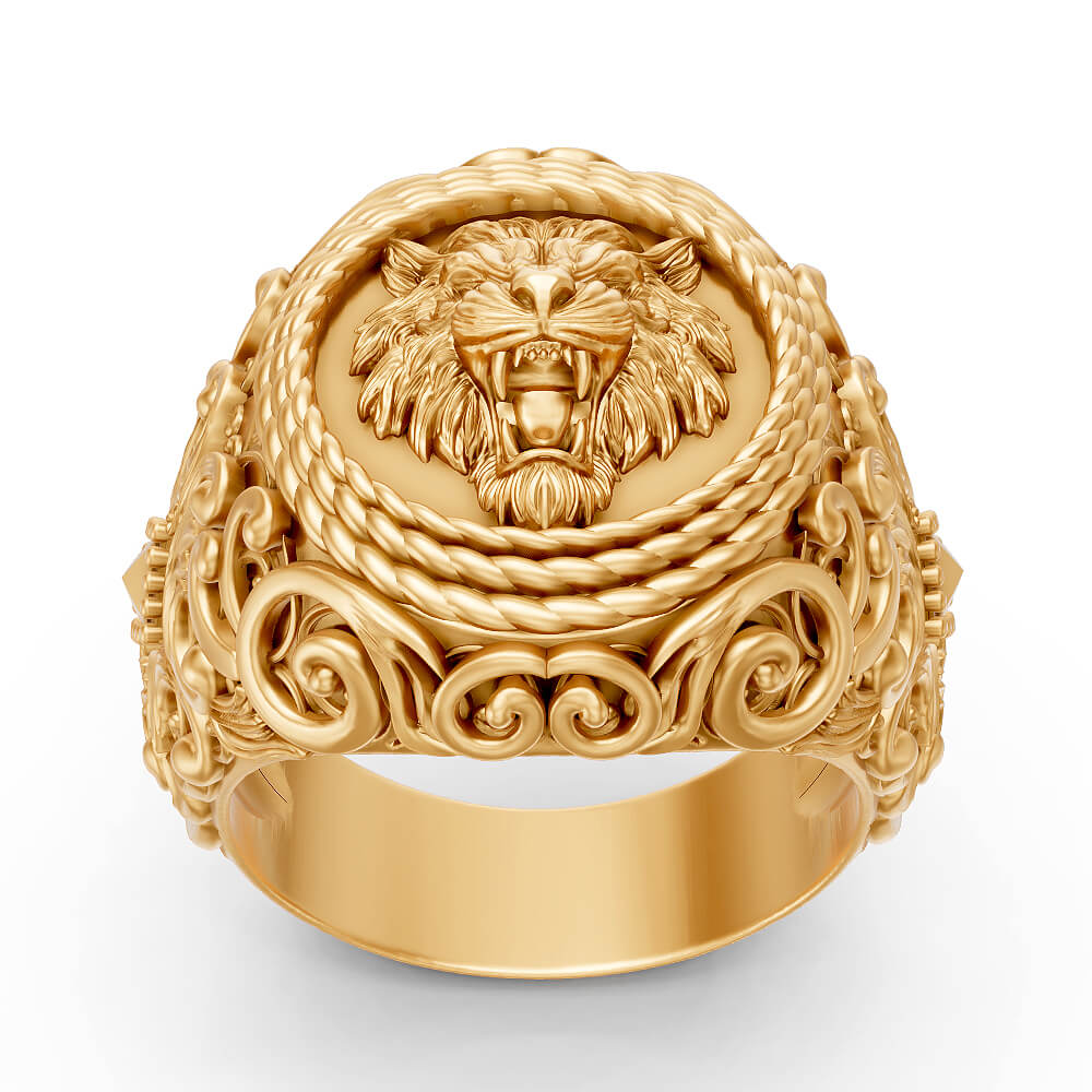 Tiger Man Ring - 3D Model by ZaraHM