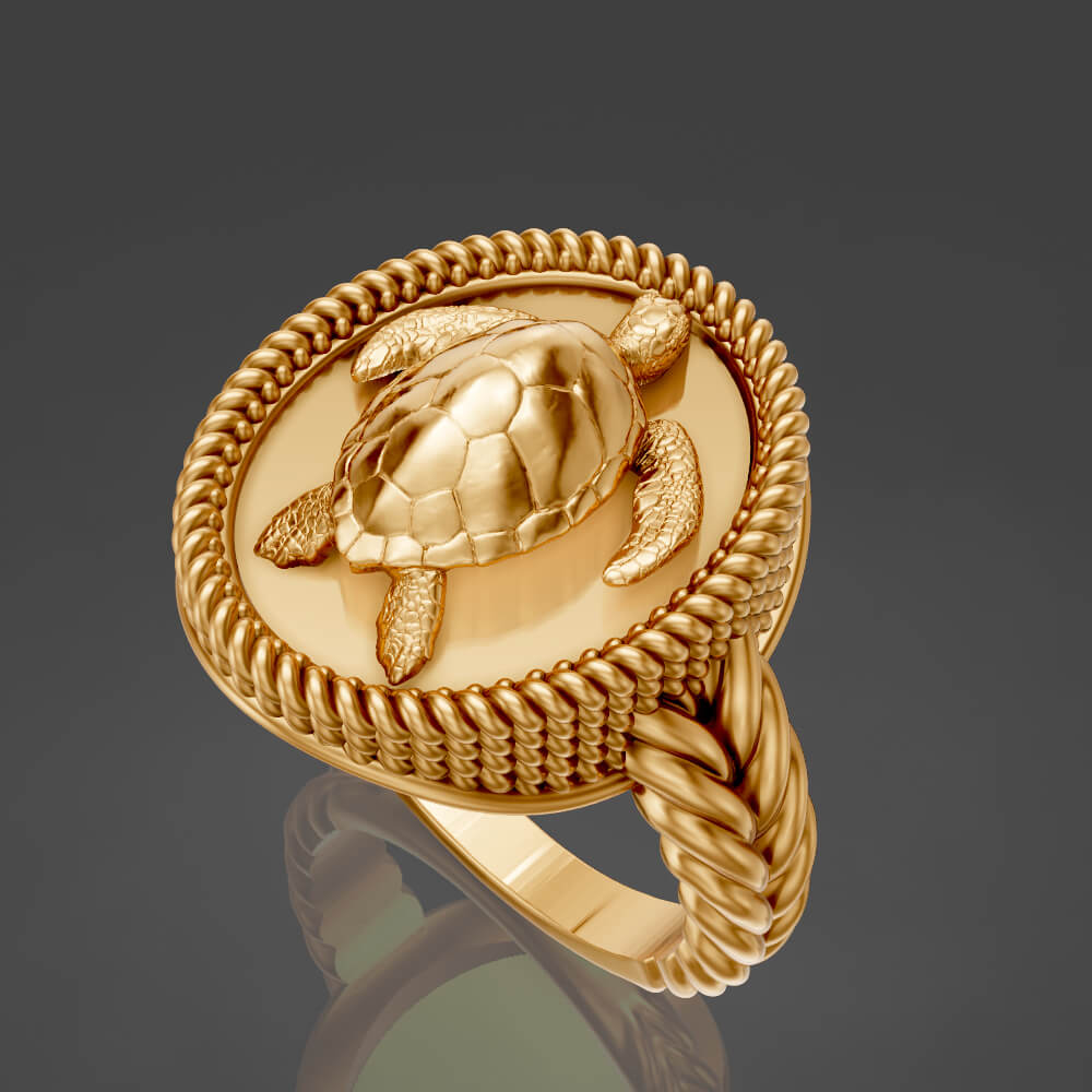 Turtle Lux Ring - 3D Model by ZaraHM
