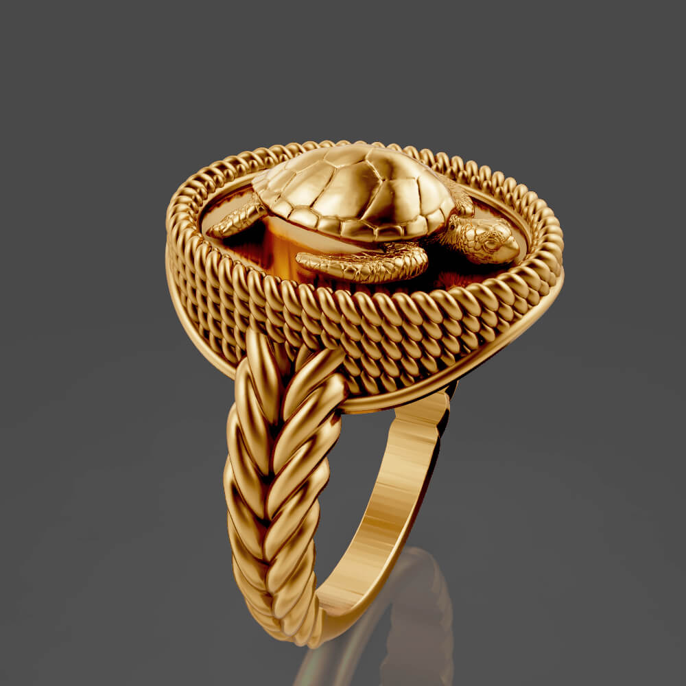 Turtle Lux Ring - 3D Model by ZaraHM