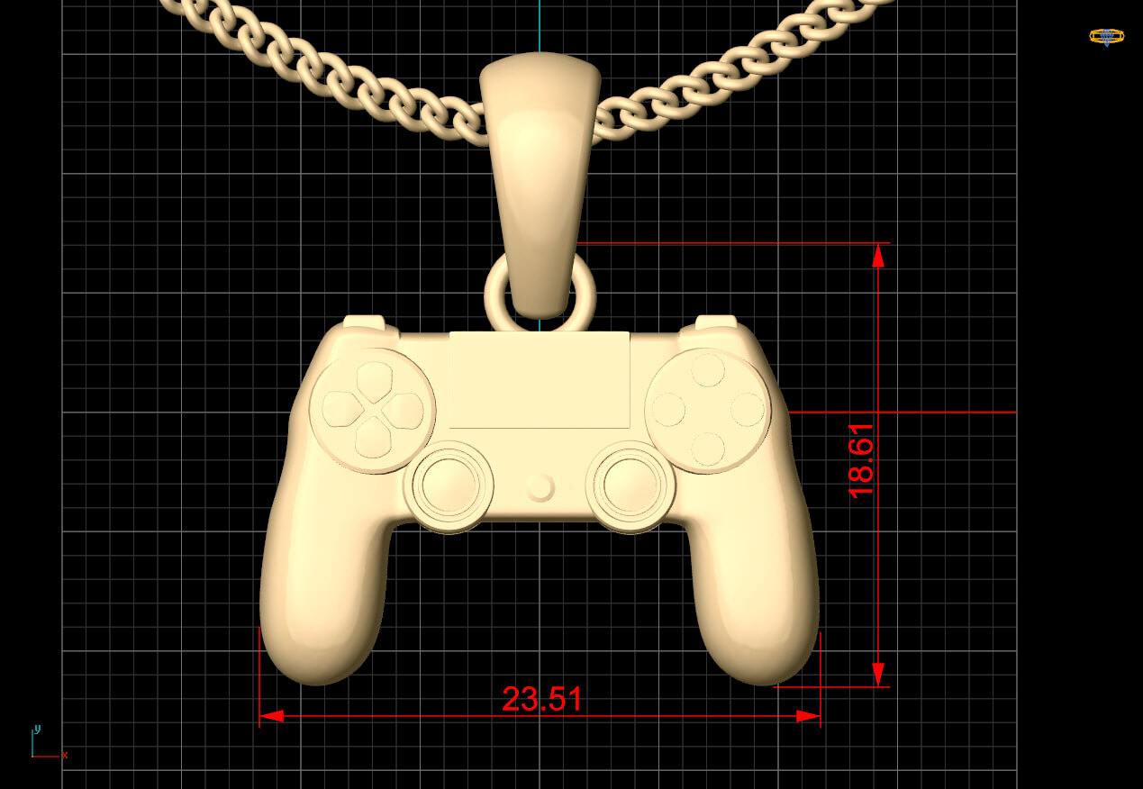 Video Game Controller Pendant - 3D Model by ZaraHM