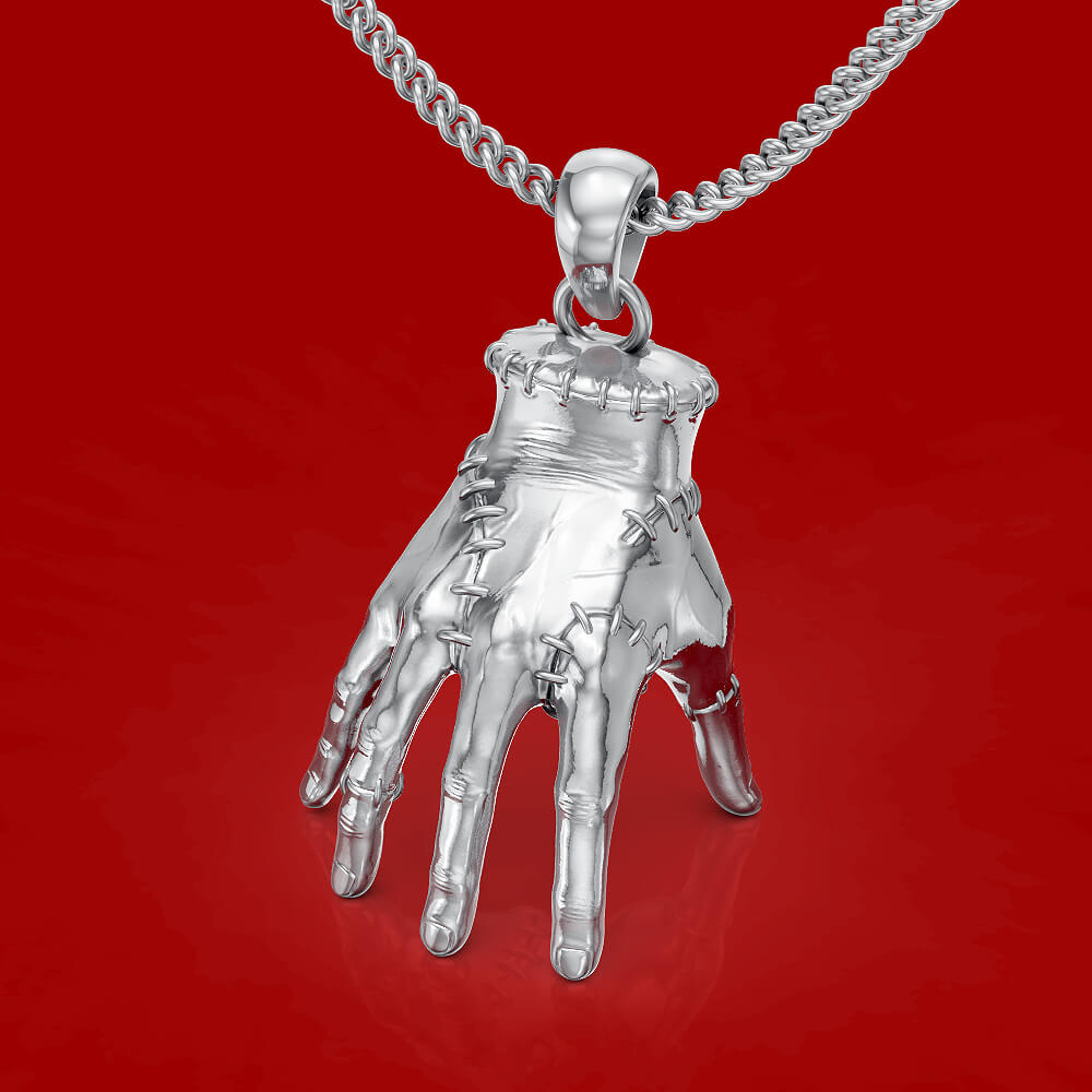 Wednesday Hand Pendant - 3D Model by ZaraHM
