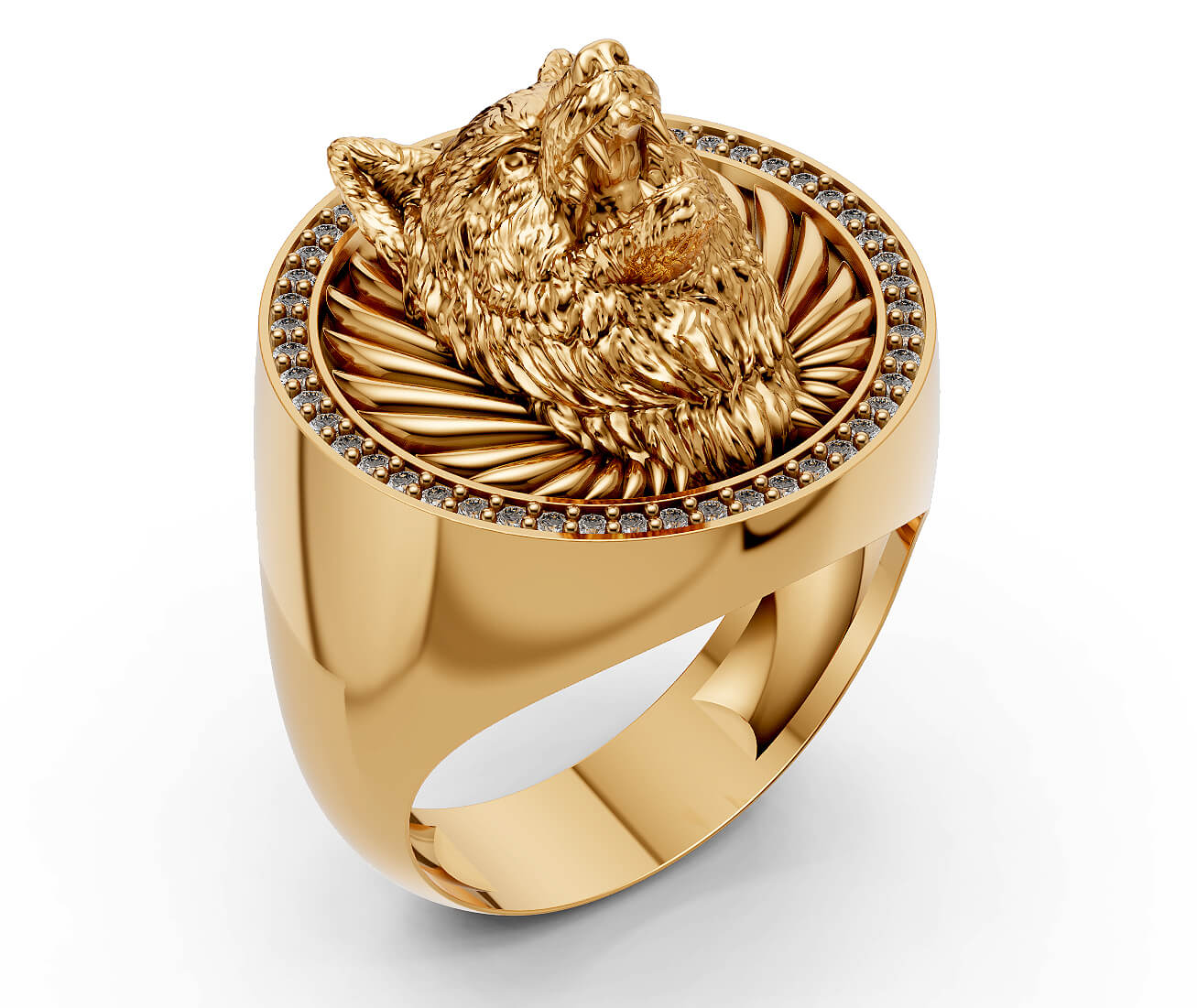 Wolf Man Ring - 3D Model by ZaraHM