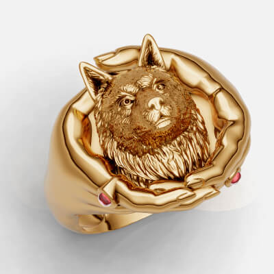 Wolf Man Ring - 3D Model by ZaraHM