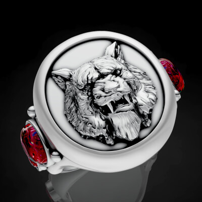 Wolf Man Ring - 3D Model by ZaraHM