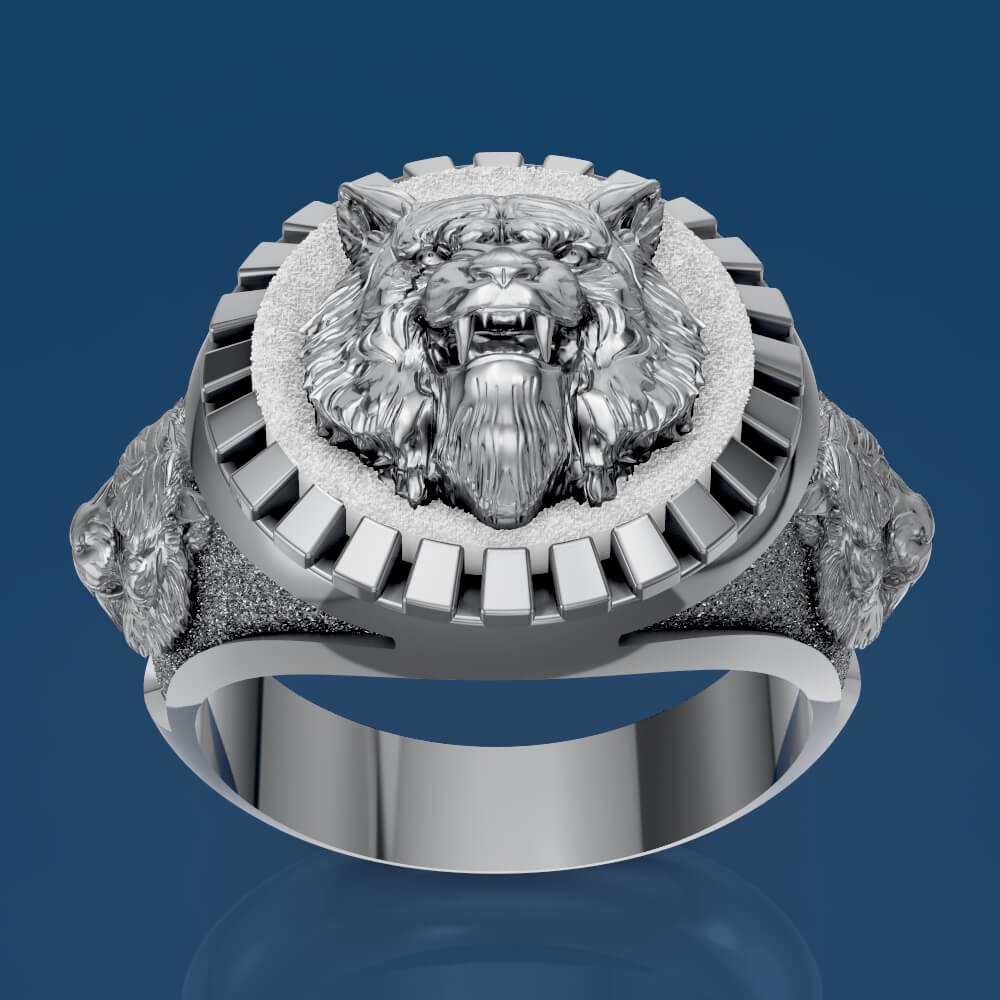 Tiger Man Ring - 3D Model by ZaraHM