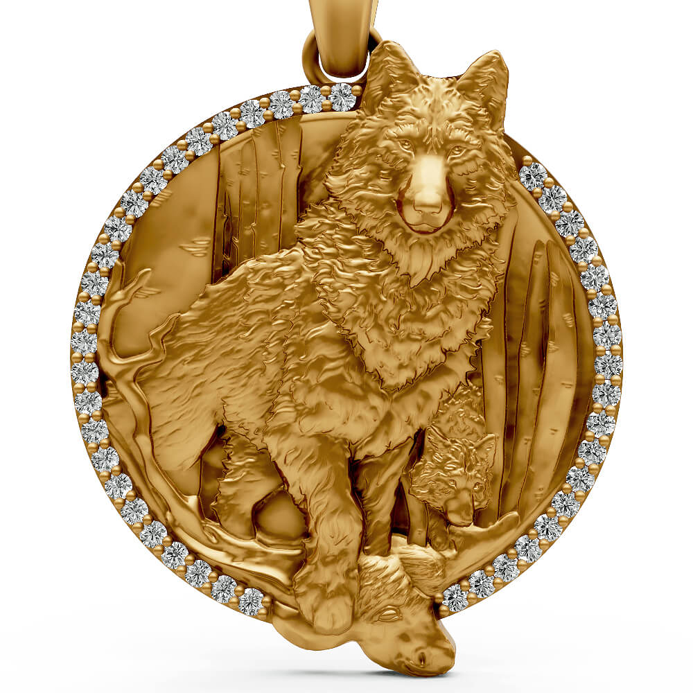 Wolf Pendant - 3D Model by ZaraHM