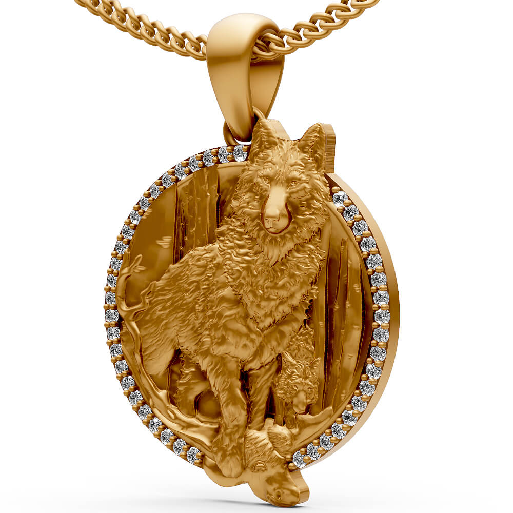 Wolf Pendant - 3D Model by ZaraHM