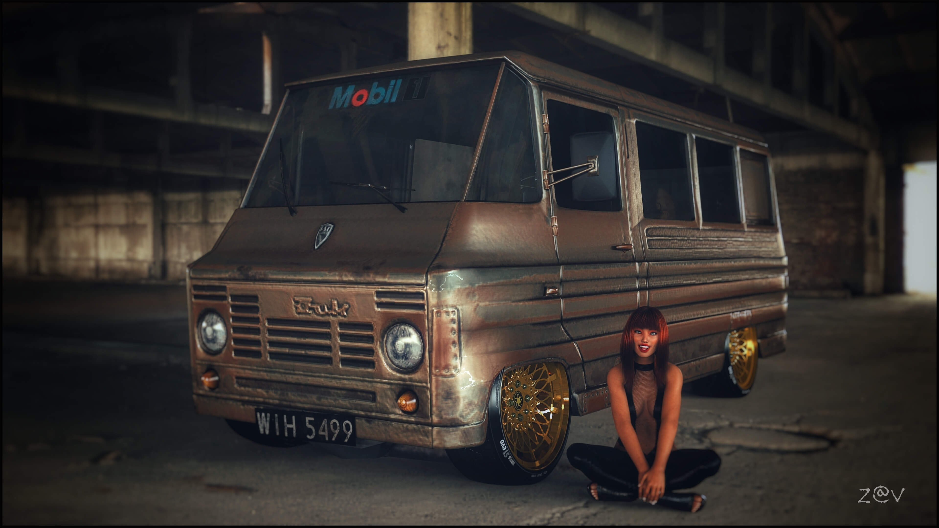 FSC Zuk 3D Render, Digital Art by Zavciu