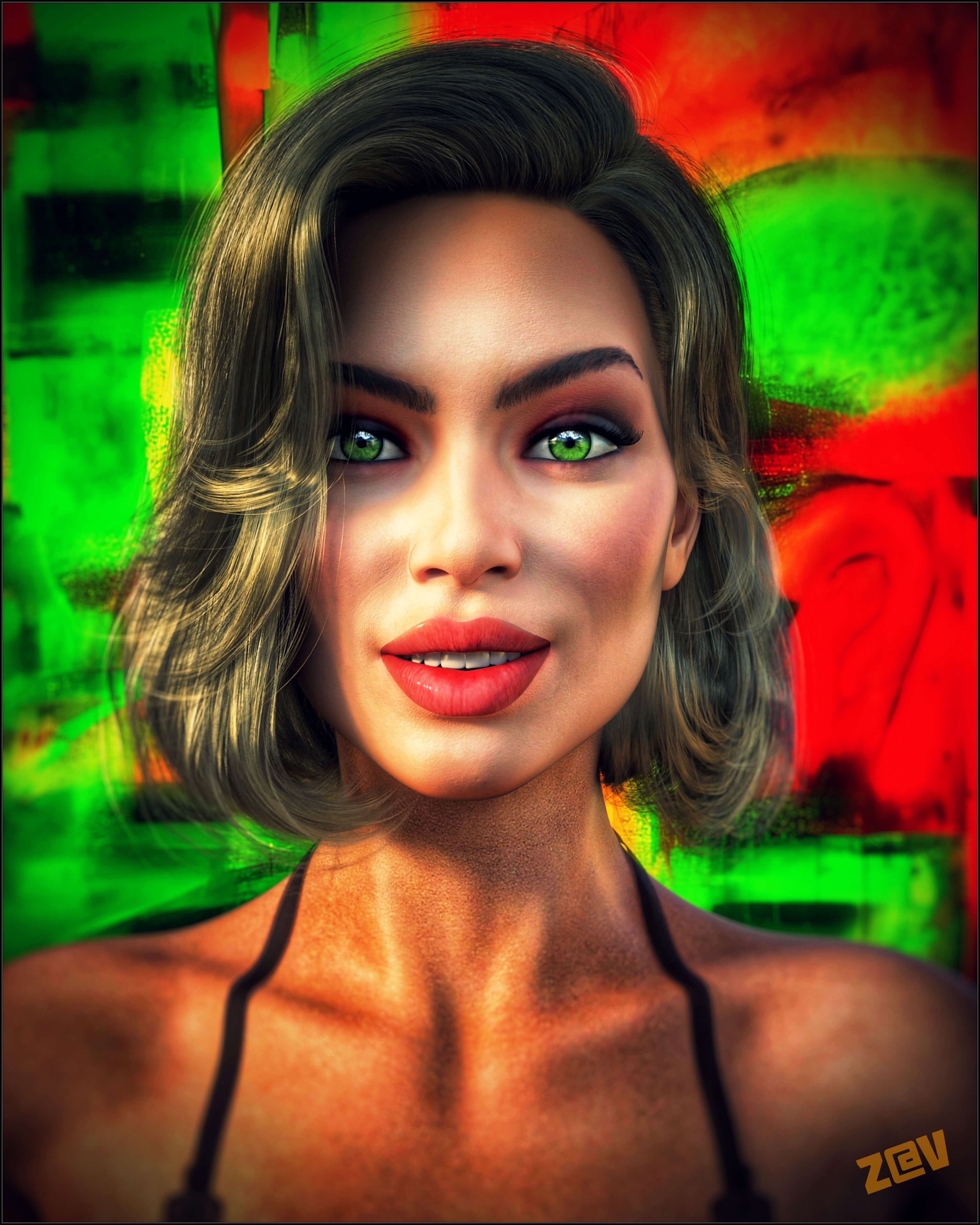 I'm in love 3D Render, Digital Art by Zavciu