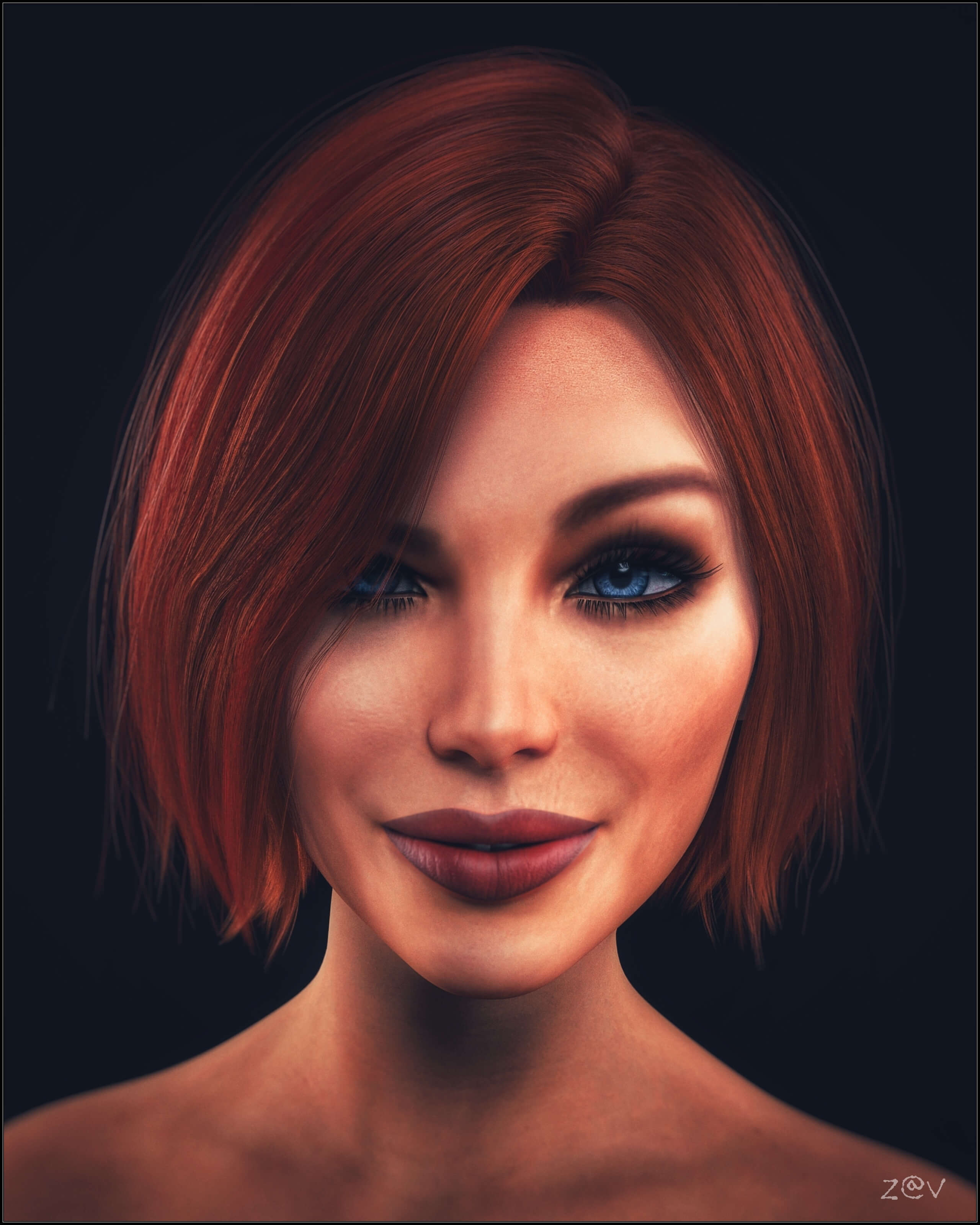 Jenny 3D Render, Digital Art by Zavciu